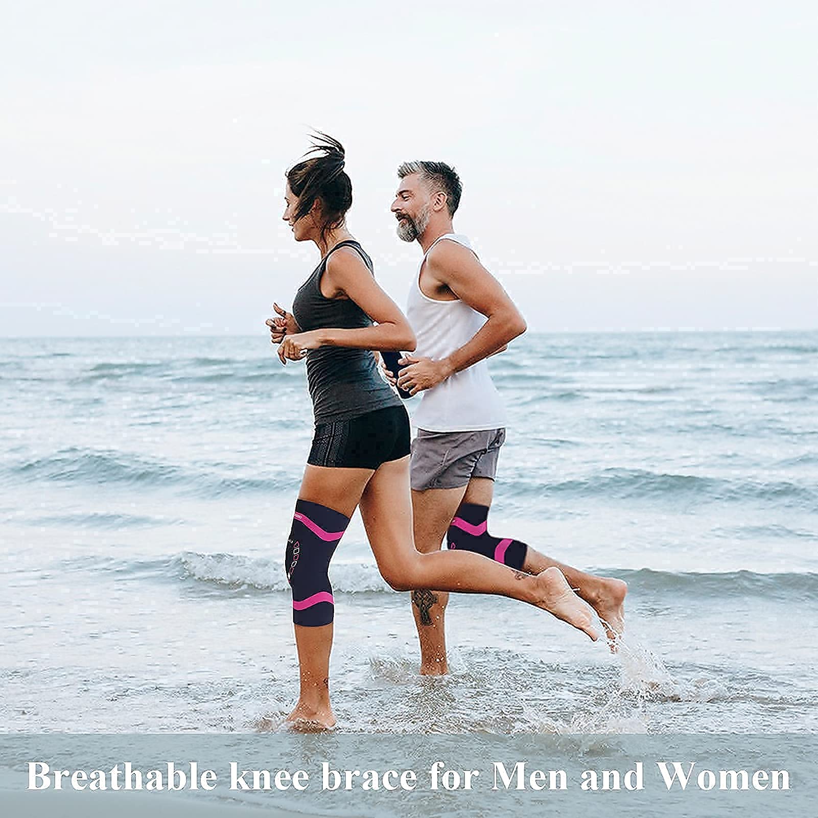 Compression Knee Sleeve for Women & Men With Gel Patella Pad,Plus Size Knee Support,Knee Braces for Working Out,Running,Hiking,Jogging,Arthritis,ACL.1 Pack(Red/S,fit upper 14-15.75,lower 12.25-13.5")
