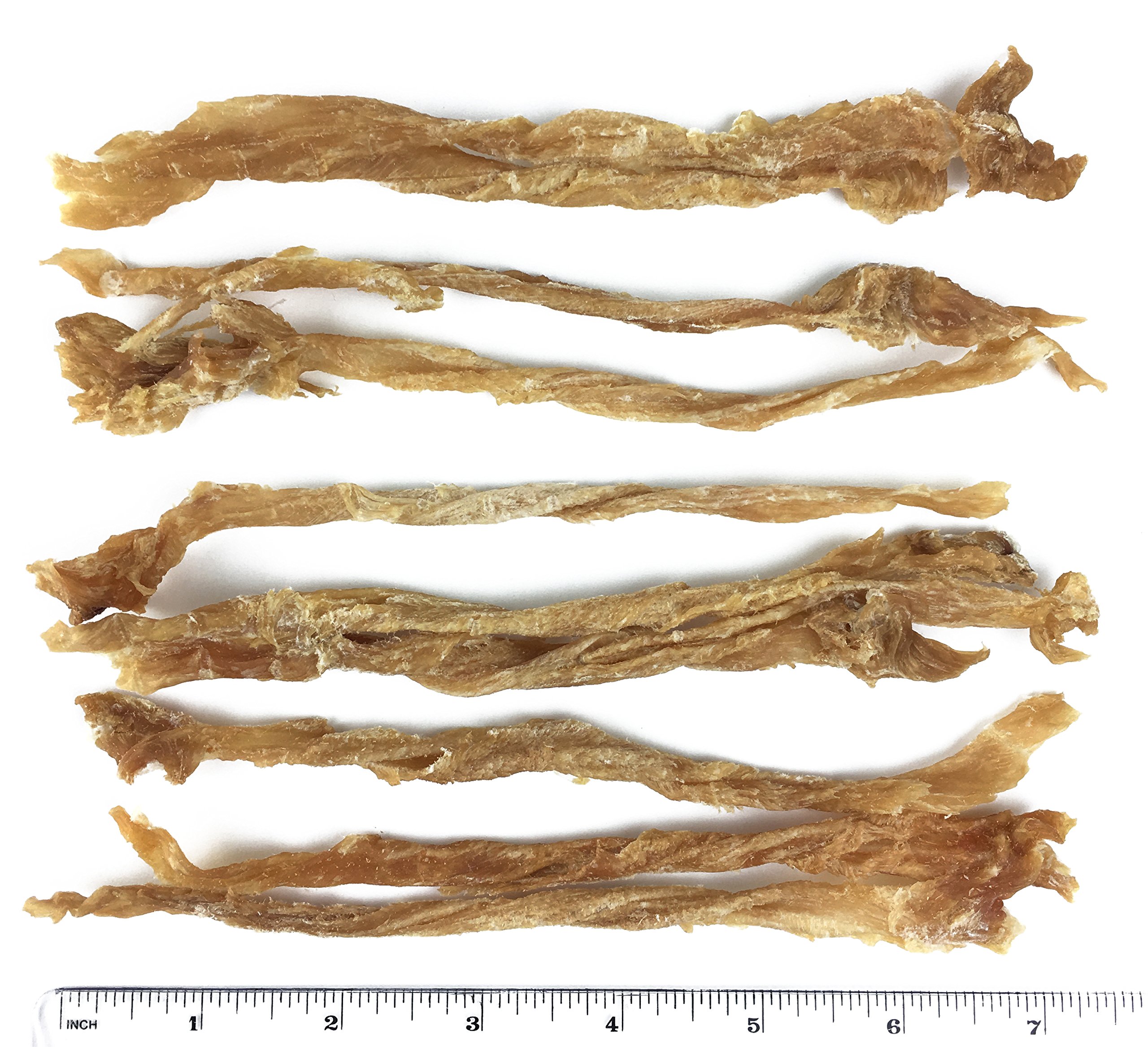Peppy Pooch Turkey Tendons for Dogs – 8 oz Bag - All-Natural Dog Treat Chew Stick - Made in USA.