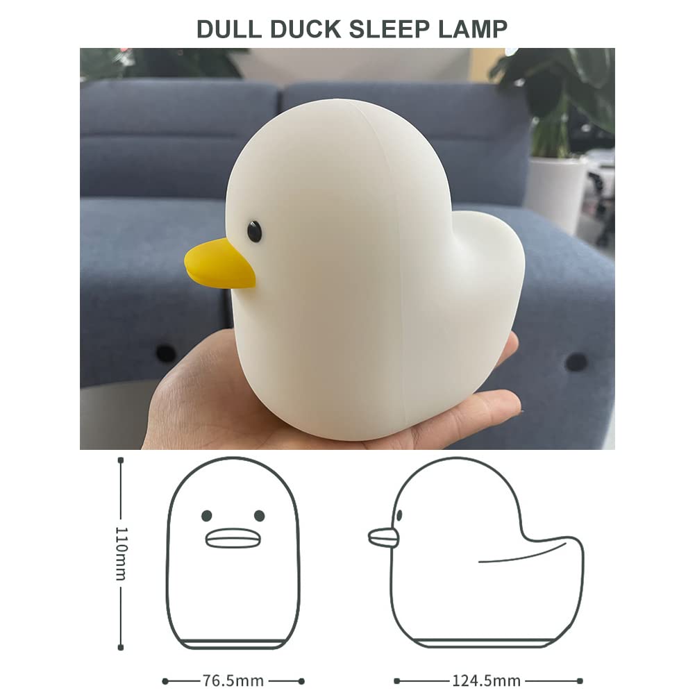 Resoxy LED Duck Lamp Night Light,Cute Animal Silicone Nursery Night Light USB Rechargeable Table Lamp Bedside Lamp with Touch Sensor for Kids Room Breastfeeding