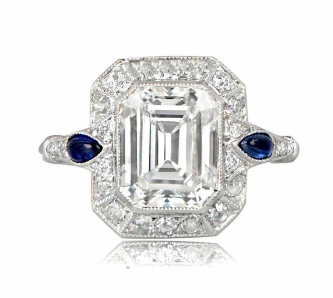 DESTINY JEWEL 3.22CT Round Cut Diamond D/VVS1 Engagement Wedding Ring, Solid 925 Silver Ring_US:- 3.22ct15