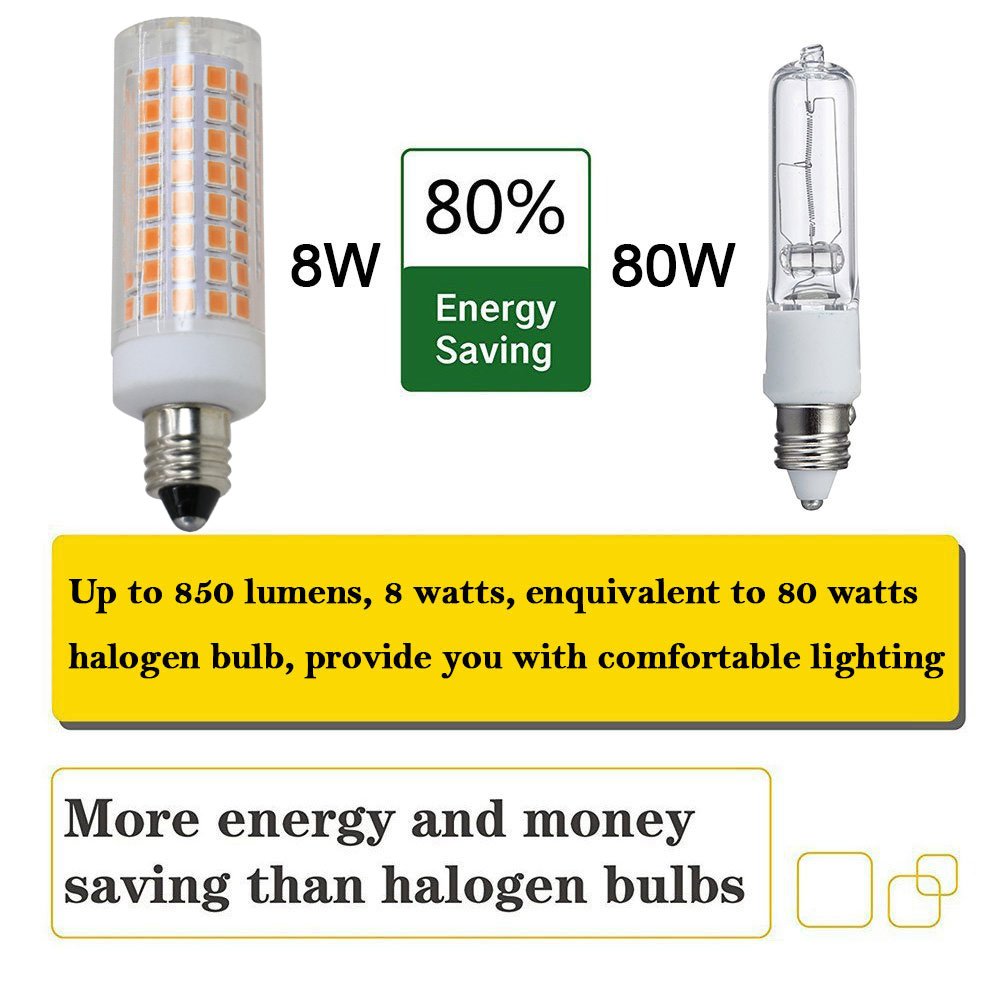 E11 LED, E11 Led Bulbs, 100W Equivalent, 850 LM, Warm White 3000K, Dimmable,E11 Mini Candelabra Base, JD T3/T4 360 Degree Beam Angle for Indoor Decorative Lighting. (E11 Warm White Bulb)