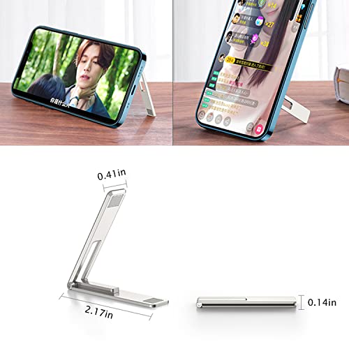 Ultra-Thin Metal Phone Kickstand, Invisible Vertical and Horizontal Stand,Desk Stand Holder Accessories for iPhone, Samsung, LG, Android, Smartphone Accessories