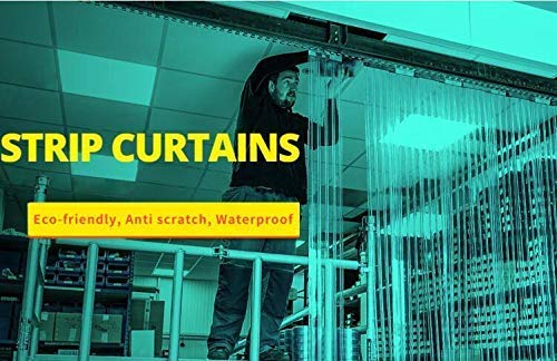 VIZ-PRO Freezer PVC Curtain Strip for Walk in Freezers, Coolers & Warehouse Doors - Clear, 101' Length x 12" Width x 0.12" Thick
