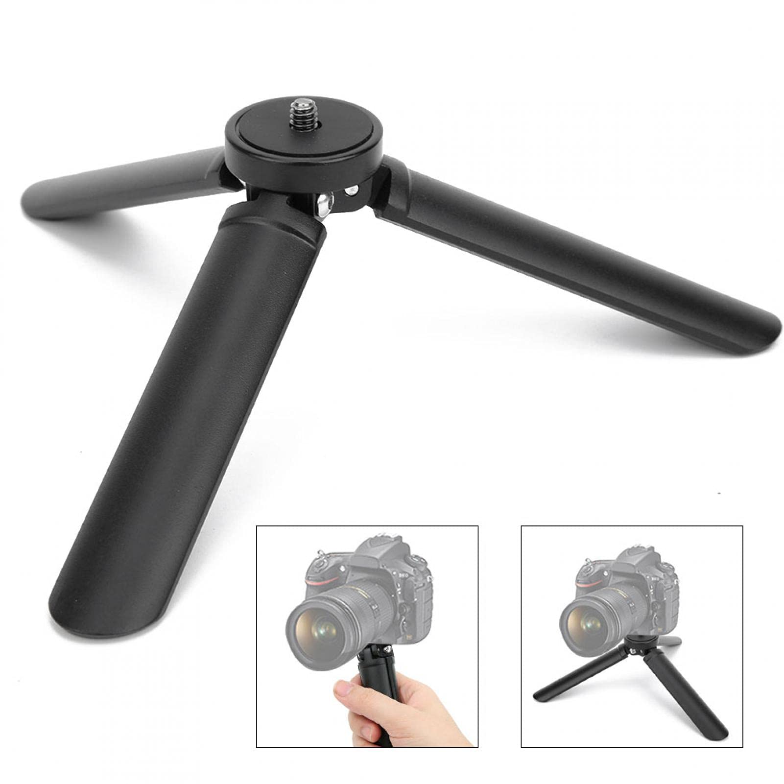 Desktop Tripod, Lightweight Non Slip Portable Action Camera Stand with 1/4" Screws for Outdoor Shooting for Cameras