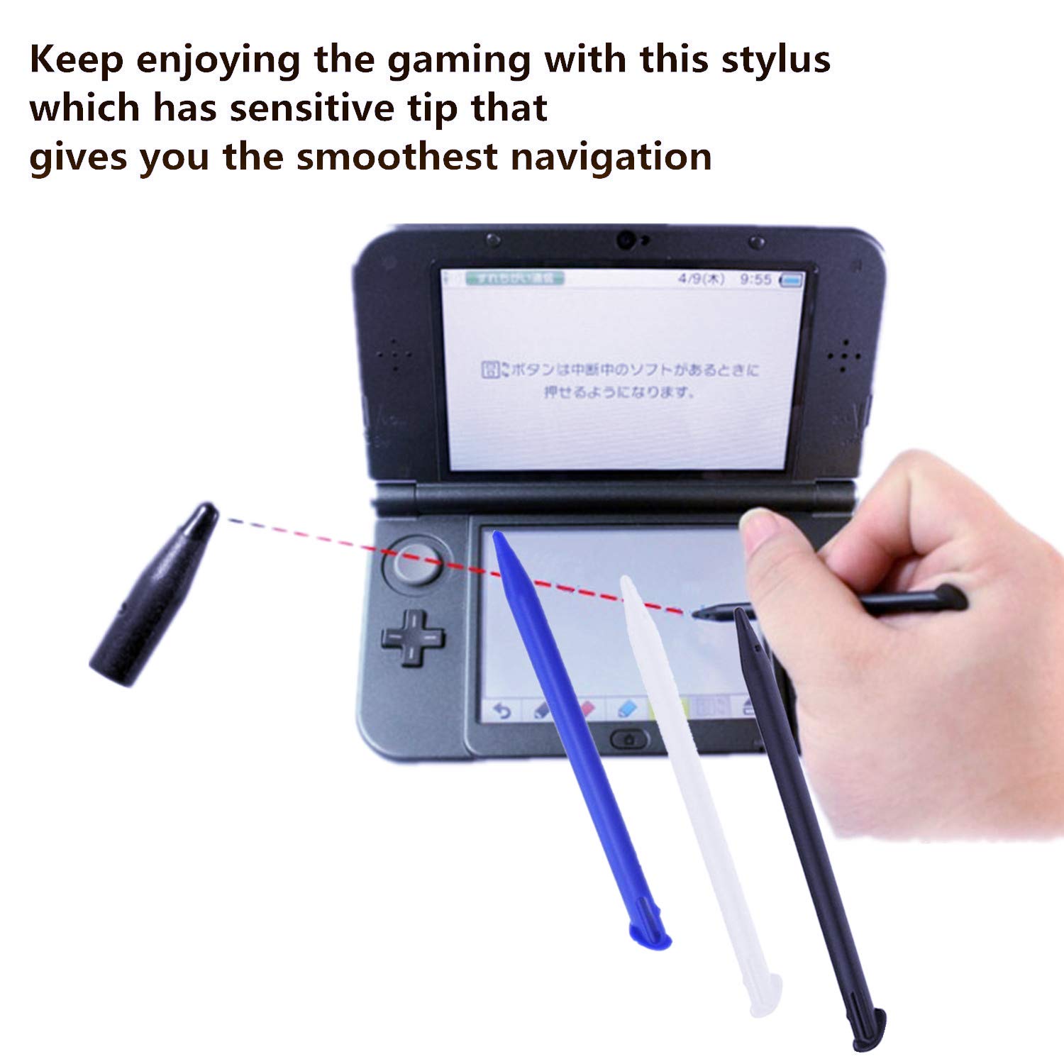 YouU 6 Pcs Colorful Plastic Replacement Touch Screen Stylus Pen, Compatible with Nintendo New 3DS XL, New 3DS LL