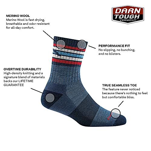 Darn Tough boys Kelso Micro Crew Light Cushion (Toddler/Little Kid/Big Kid) Outdoors Equipment, Lavender, Small US