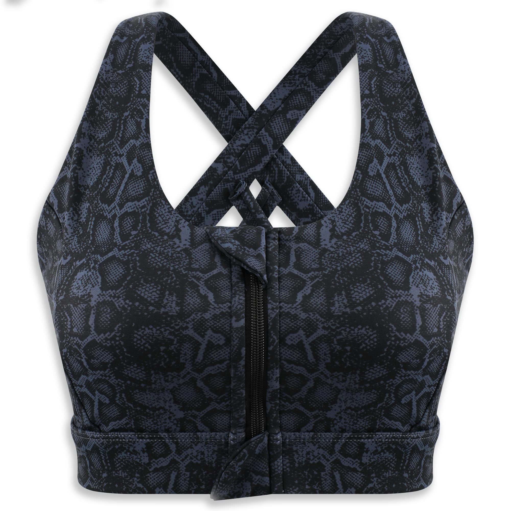 Cordaw Molded Cup Sports Bras Zipper in Front Workout Bra Medium Impact High Support Zip Running Bra Yoga Workout Top