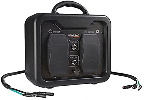 Generac 7668 120V Parallel Cable Kit, 2ft Cord, Custom Plug End, Connects 2 Generators, Enhance Power, Compatible with iQ3500 & GP3000i Black