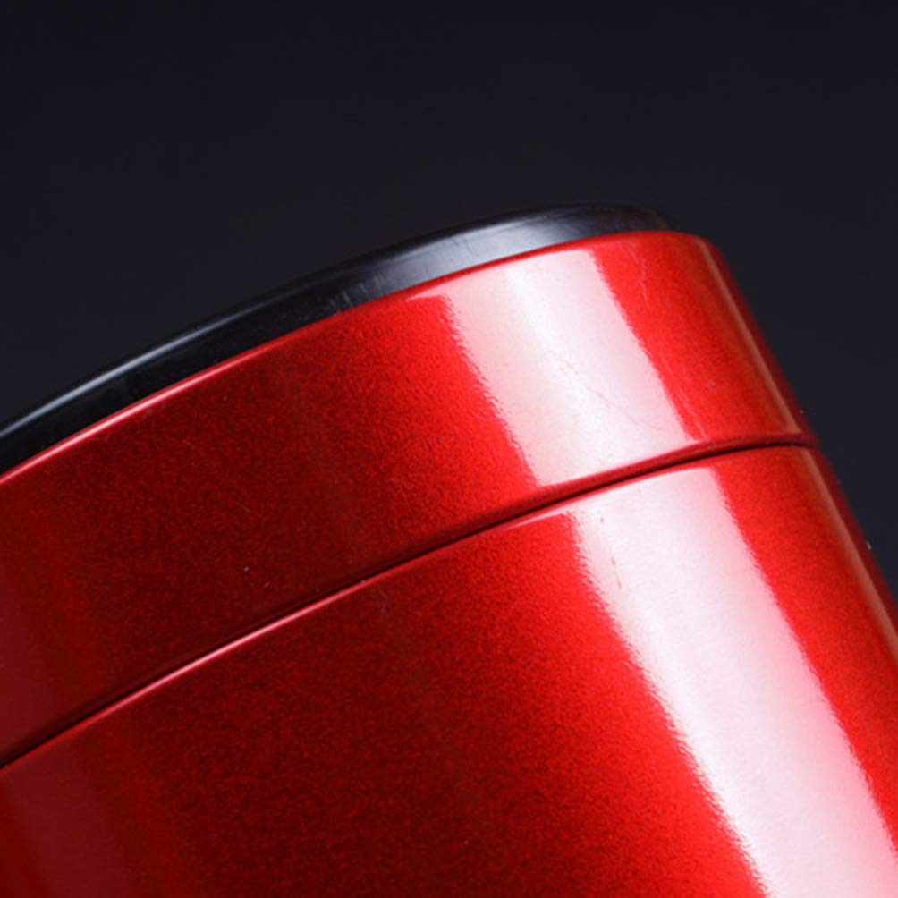 EXCEART 3PCS Stainless steel canister sets cereal container great for sugar coffee tea flour storage (Red)