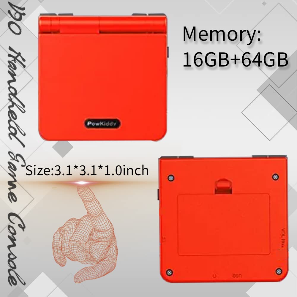 Diketigeey V90 Handheld Game Console 3 Inch IPS Screen Open Source with 16+64G TF 2000+ Games 64Bit PS1 PCE 4 Hours Battery Life Opening Linux Tony System Game Player (Red)
