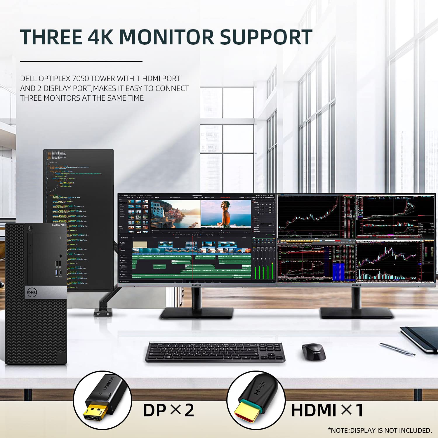 Dell OptiPlex 7040 Tower Computers Desktop PC,32GB DDR4 New 512GB M.2 NVMe SSD+1TB HDD, AX210 Built-in WiFi 6e Bluetooth 5.3,Intel i5-6500 3.2GHz,Refurbished Computer Tower,Windows 10 Pro(Renewed)