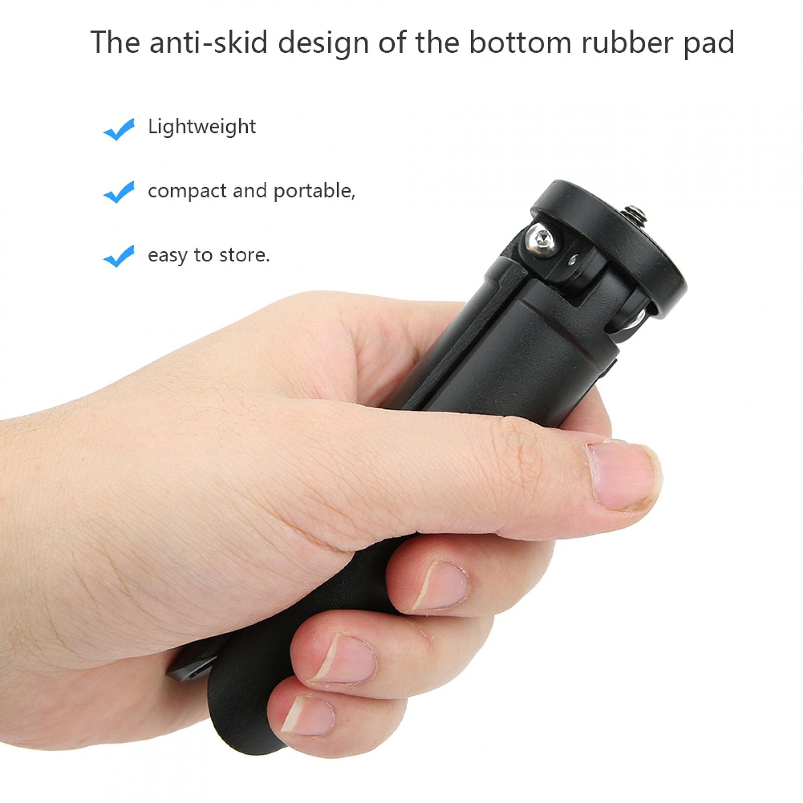 Desktop Tripod, Lightweight Non Slip Portable Action Camera Stand with 1/4" Screws for Outdoor Shooting for Cameras