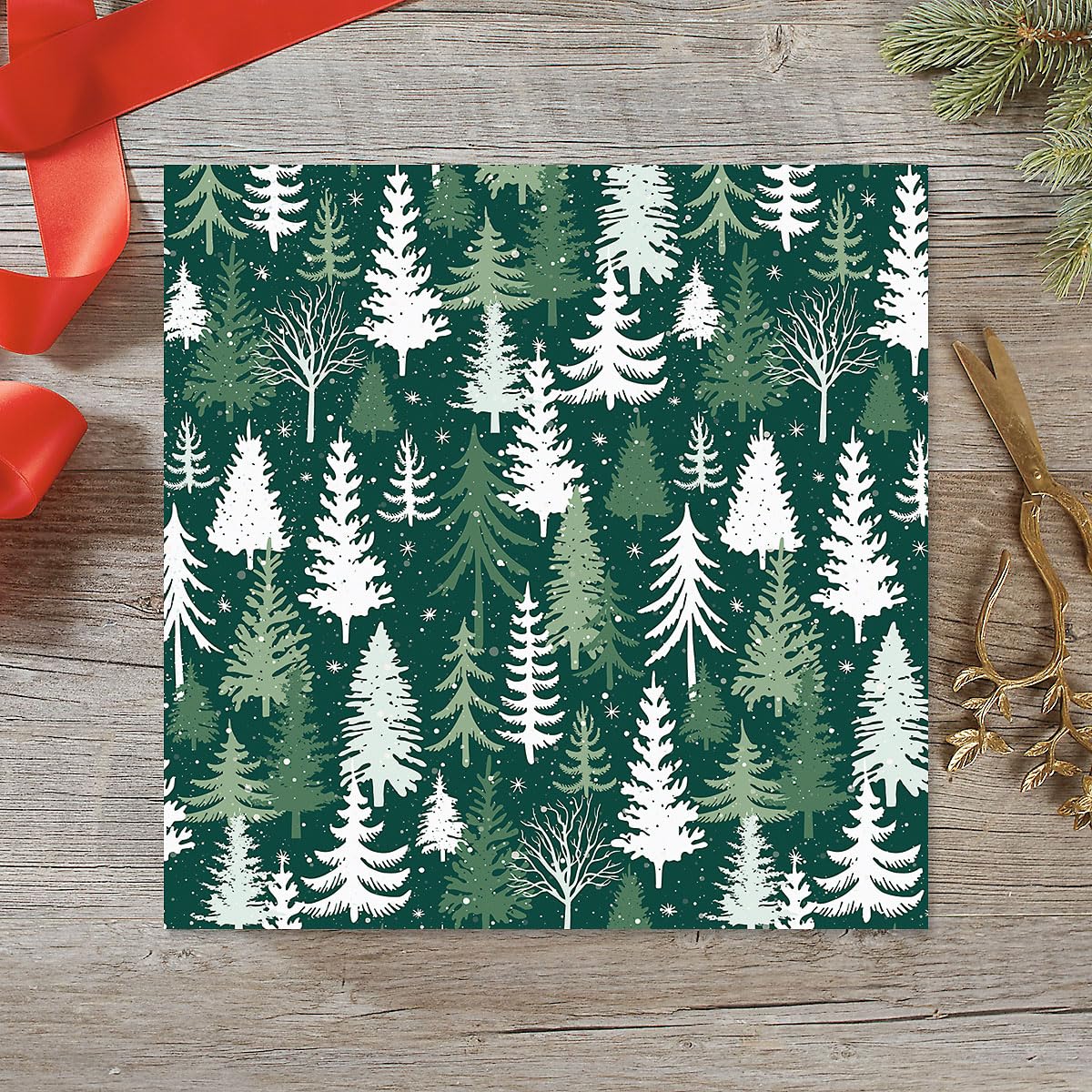 Current Holiday Forest Christmas Rolled Wrapping Paper - Premium Jumbo 23-Inch x 32-Foot Gift Wrap Roll, 61 Square Feet Total