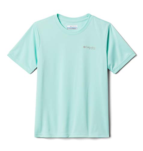 Columbia Toddler Boys PFG Offshore Short Sleeve Shirt, Mint Cay/City Grey PFG Triangle, 3T