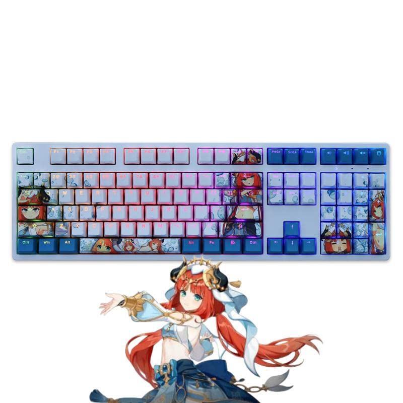 ENTY Nilou Mechanical Keyboard Caps Accessories OEM Profile PBT Keycaps Nilou Gaming Keyboard Caps for DIY Mechanical Profile Custom Keycaps