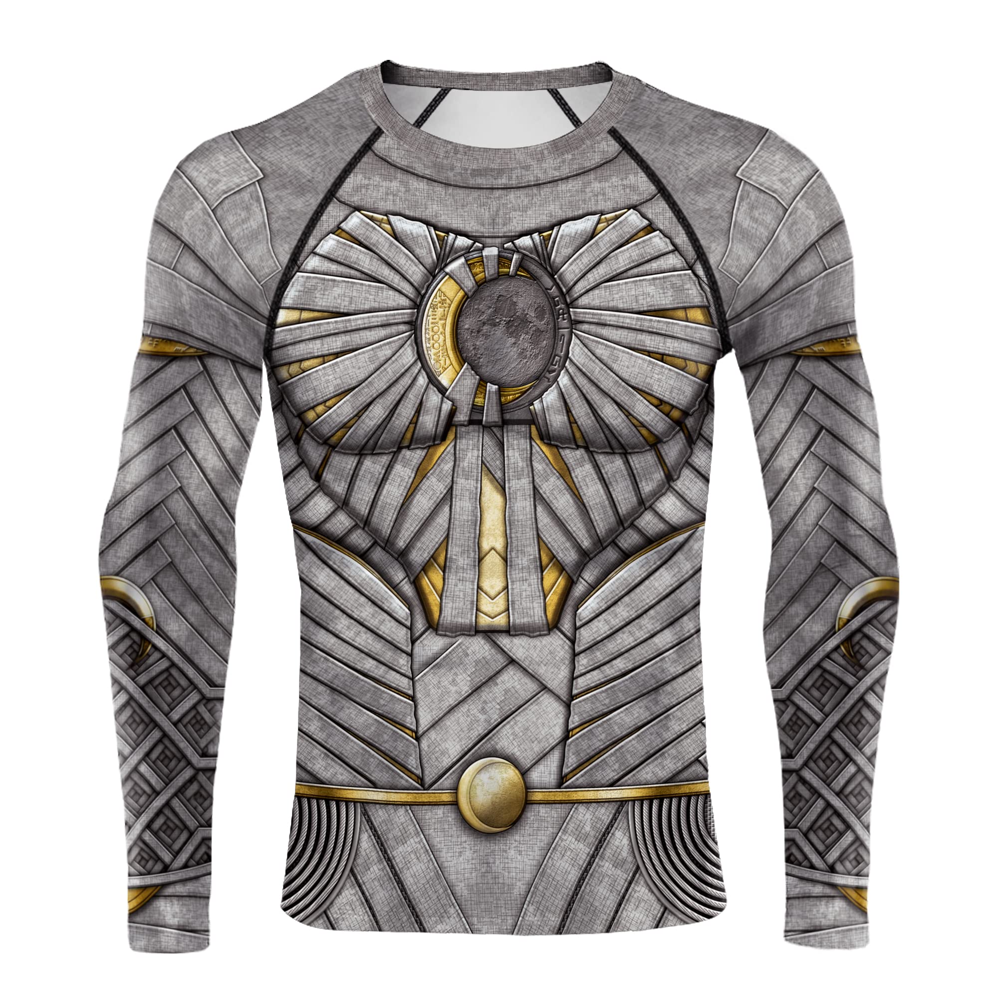 Dimplier Men's Compression Shirt Sports Fitness Long Sleeve Athletic Workout T-Shirt Cosplay Tops
