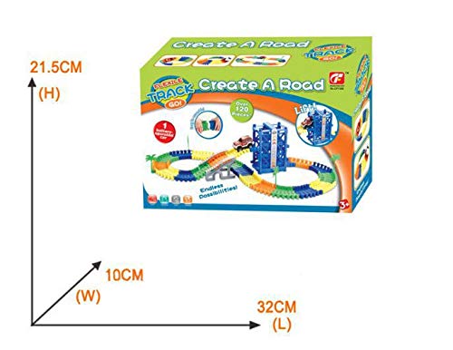 Race Car Track Flexible with Lift Create Your Own Track 120 Pcs. +3 by Mundo Toys
