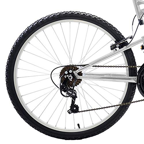 Cycle Force Dual Suspension Mountain Bike, 26 inch wheels, 18 inch frame, Men's Bike, Silver