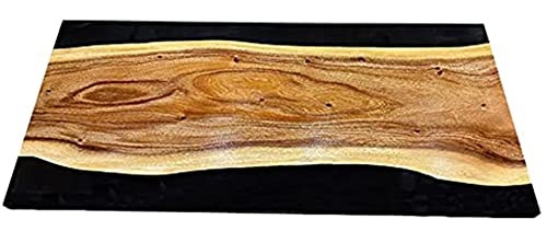 Epoxy Table, Live Edge Wooden Table, Epoxy Resin River Table, Natural Wood,Dining table, Natural Epoxy Table, Resin Table 42x24 inch