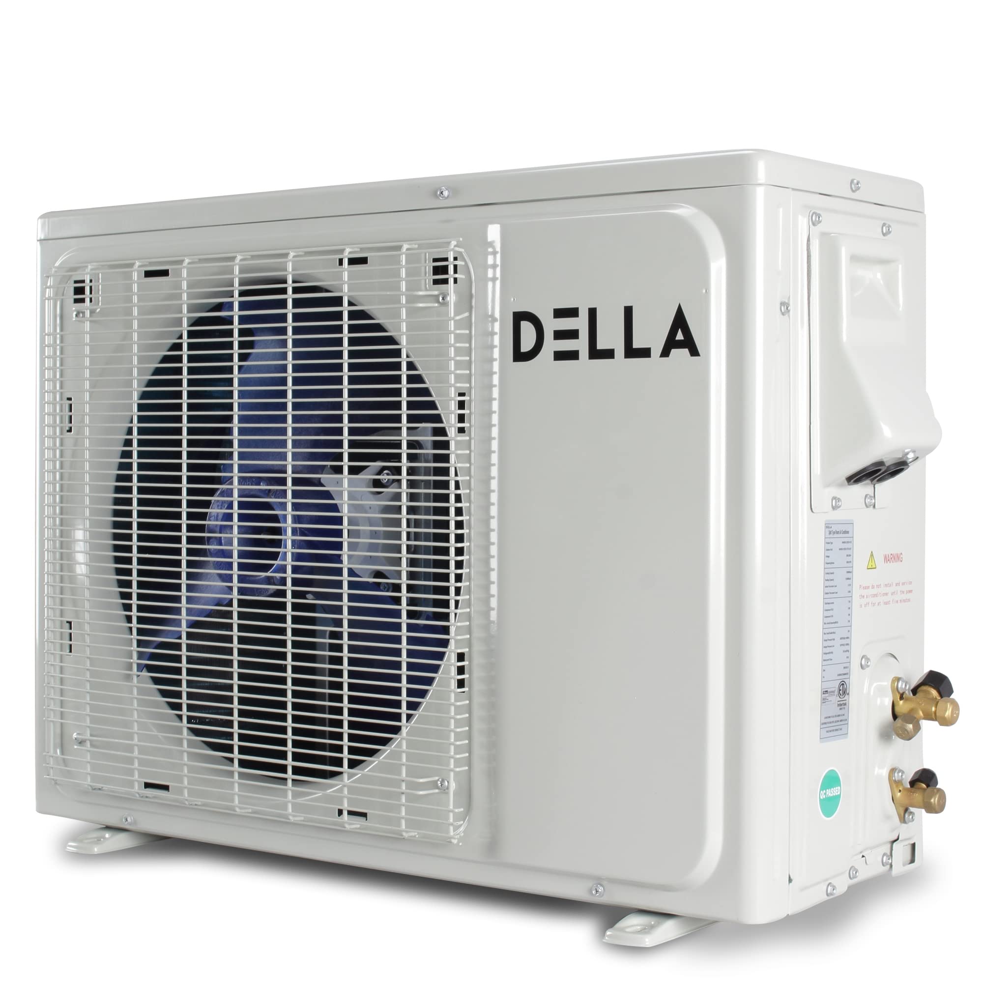 DELLA 12000 BTU Mini Split Air Conditioner & Heater Ductless Inverter System, 17 SEER 110-120V Energy Efficient Unit W/ 1 Ton Heat Pump, Pre-Charged Condenser, Cools Up to 550 Sq. Ft.