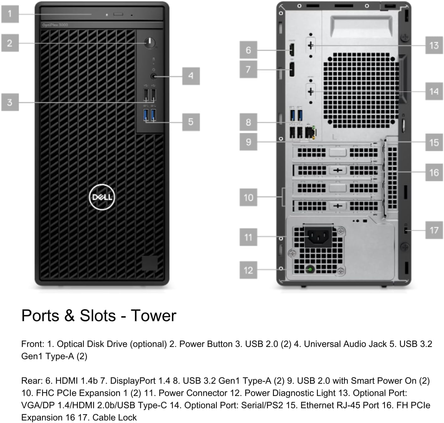 Dell OptiPlex Business Desktop Tower, 12th Gen Intel Core i9-12900K Processor, 64GB RAM, 4TB SSD + 1TB HDD, DVD-RW, DisplayPort, HDMI, Windows 11 Pro, Black
