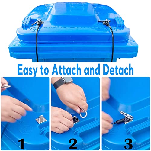 timebetter Bear Proof Trash Can Lid Lock - Trash Can Locks for Animals, Squirrel, Raccoon Proof Garbage Cans, Universal Fit