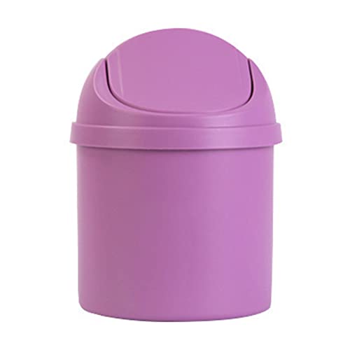 HERCHR Mini Trash Can with Lid, Mini Wastebasket Trash Can Tiny Countertop Garbage Bin Tiny Countertop Trash Can with Swing Lid for Home Office