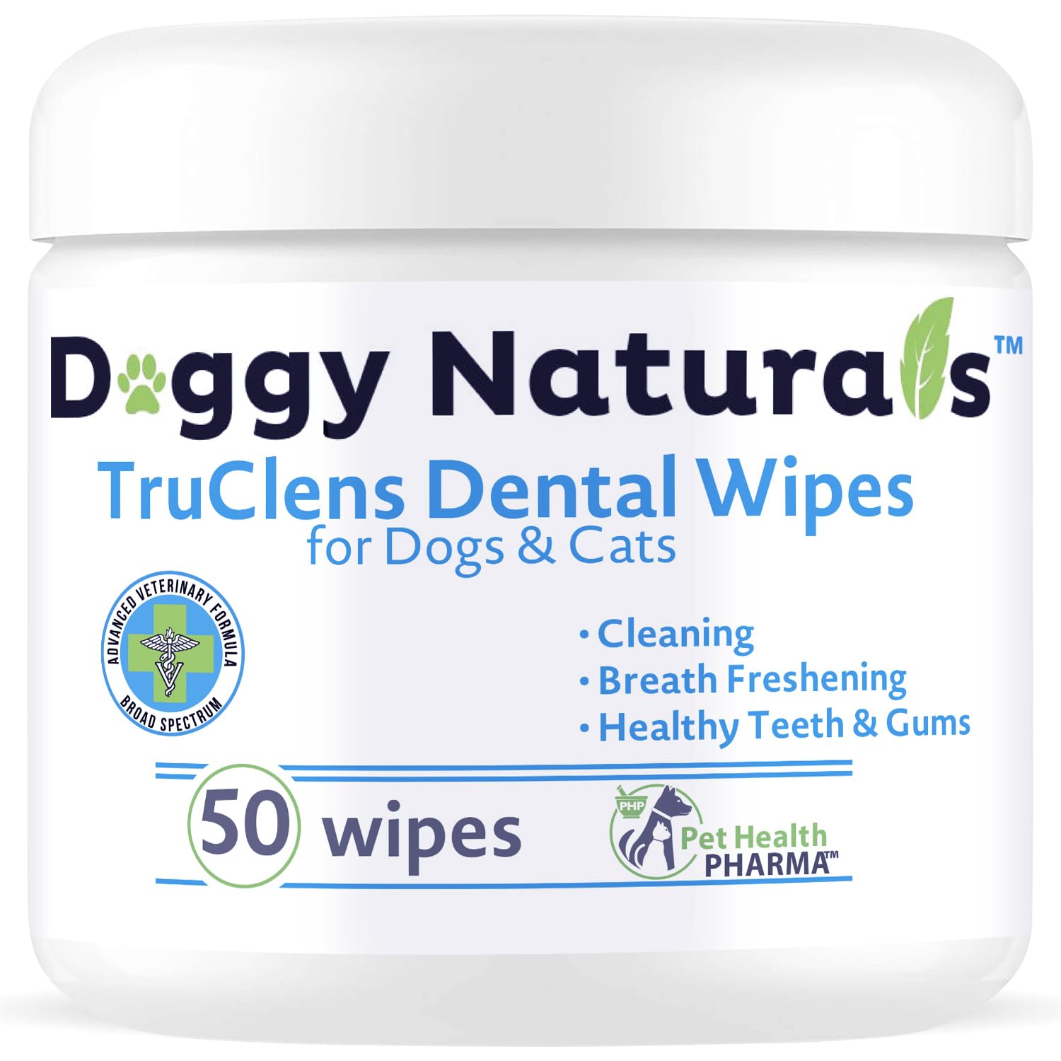 Pet Health Pharma Truclens Dental Wipes fro Cats and Dogs (50 Count)…