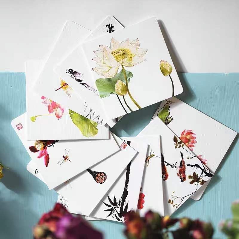 Jinsully Featuring Hand-Drawn Thank You Card: Assorted Blank All-Occasion Note Cards (Flowers Series)