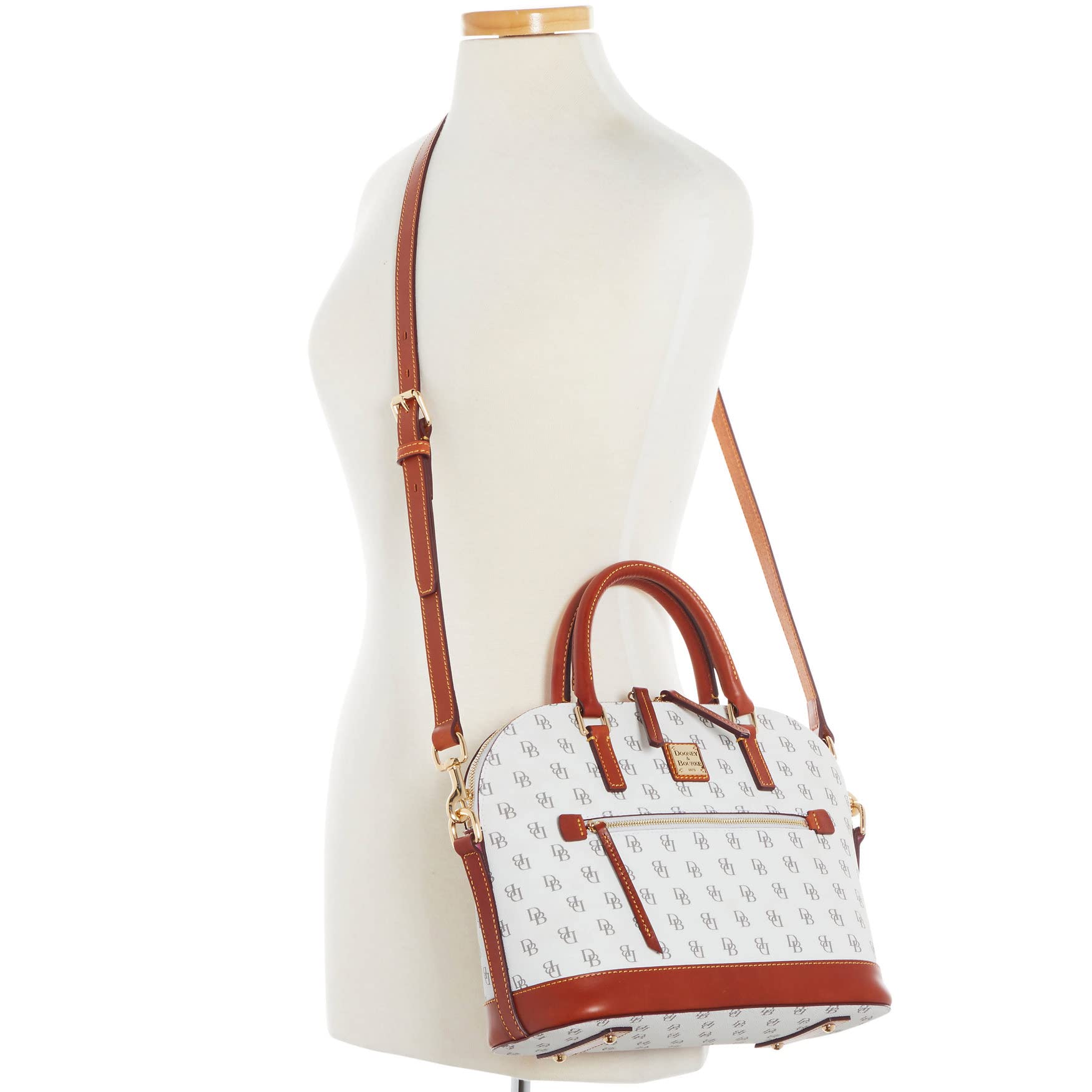 Dooney & Bourke Handbag, Gretta Domed Zip Satchel - Bone