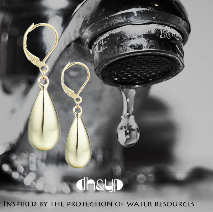 dh&yp Gold teardrop earrings for women,French Style Simple Temperament Water Drop Dangle Earrings for Women, Independent Designer, gift for girlfriend, Mom, Sister