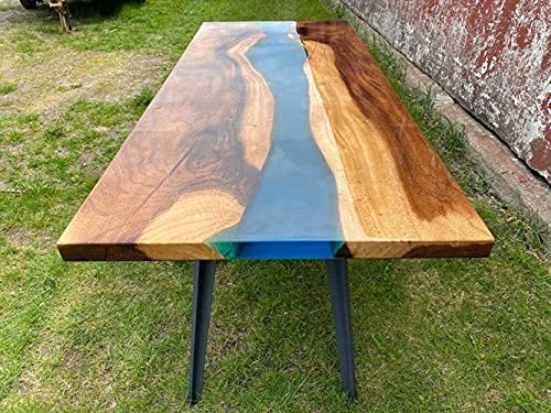 Epoxy Table, Live Edge Wooden Table, Natural Wood,Dining Table, Natural Epoxy Table, Resin Table, Epoxy Resin River Table