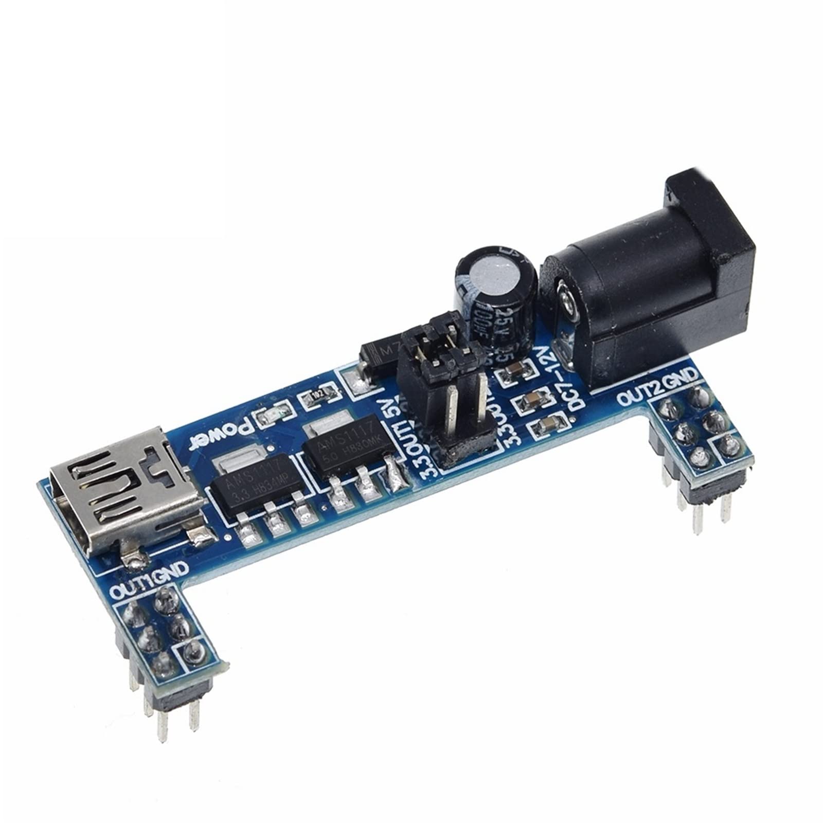 HIFASI Mb-102 Breadboard Power Supply Module /mb102 White Breadboard Dedicated Power Module 2-Way 3.3V 5V MB-102 Solderless Bread Board (Color : MB102 White)