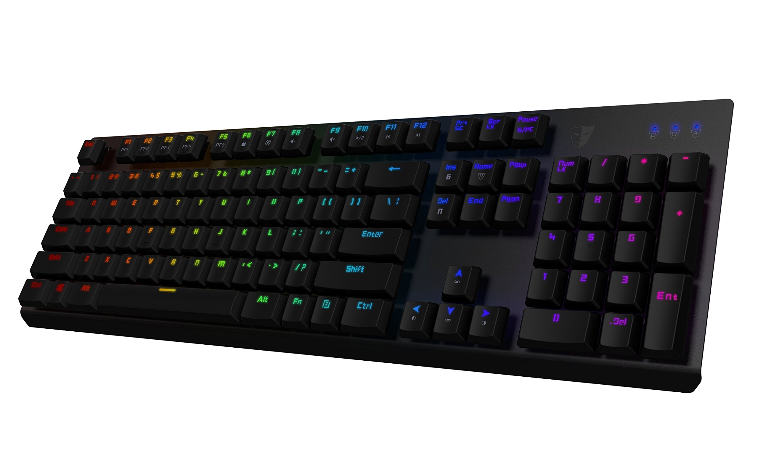 Tesoro Gram Spectrum Low Profile G11SFL Blue Mechanical Switch Single Individual Per Key Full Color RGB LED Backlit Illuminated Mechanical Black Gaming Keyboard TS-G11SFL B (BL)