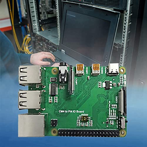 Erhai 1 Set Expansion Board Adapter Expansion Board CM4 to PI4B Adapter Expansion Board +Metal Case+Fan Kit for Raspberry Pie CM4 IO Backplane CM4 to 4B Interface Expansion
