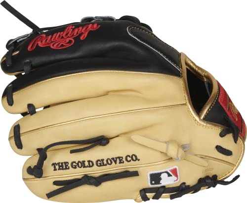 Rawlings | HEART OF THE HIDE Baseball Glove | CONTOUR - Youth Fit | Advanced Break-In | 11.5" | Pro I Web | Right Hand Throw | Camel/Black
