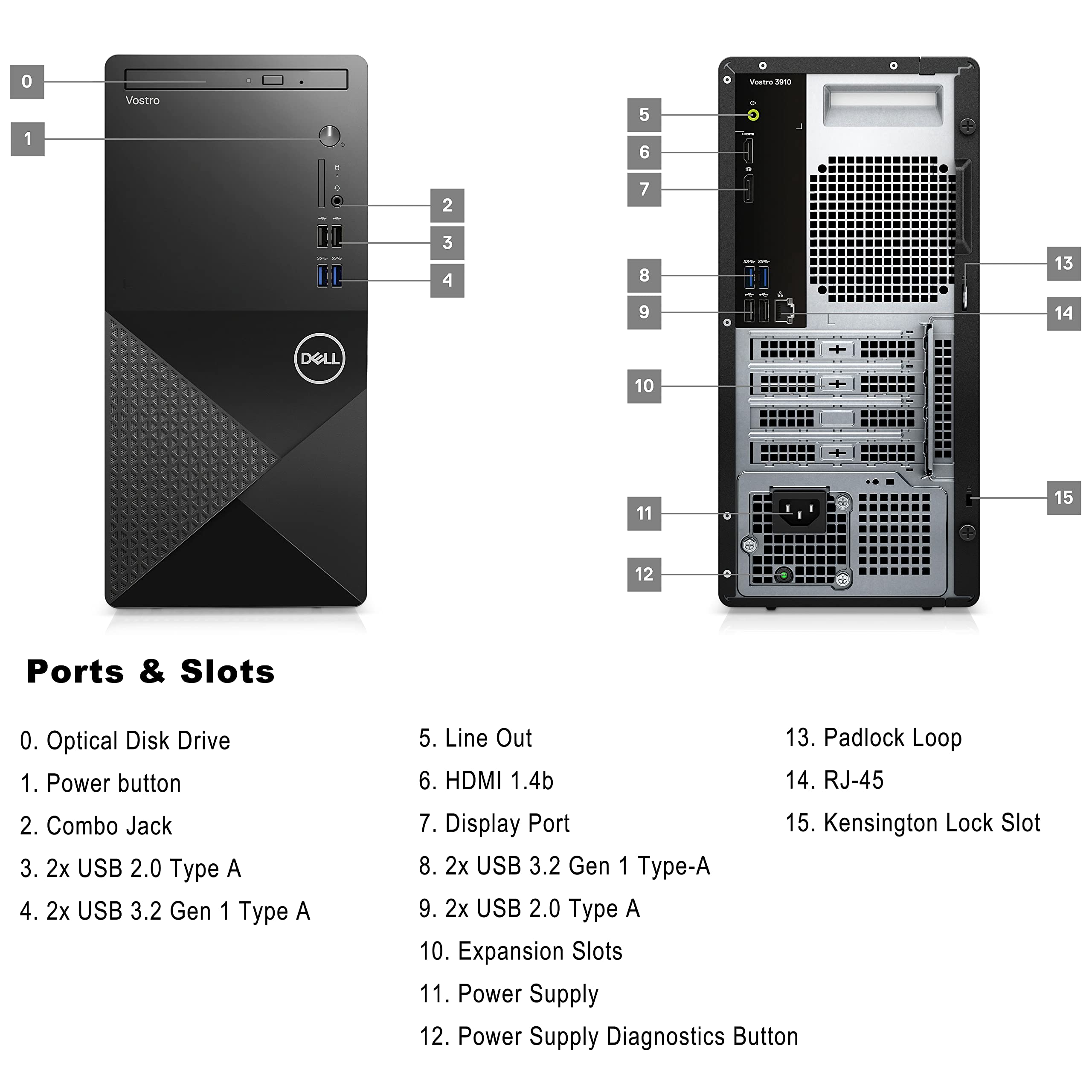 Dell Vostro 3910 Full Size Tower Business Desktop Computer, 12th Gen Intel Hexa-Core i5-12400 (Beat i7-11700), 16GB DDR4 RAM, 512GB PCIe SSD, DVDRW, 802.11AC WiFi, Bluetooth 5.0, Windows 11 Pro
