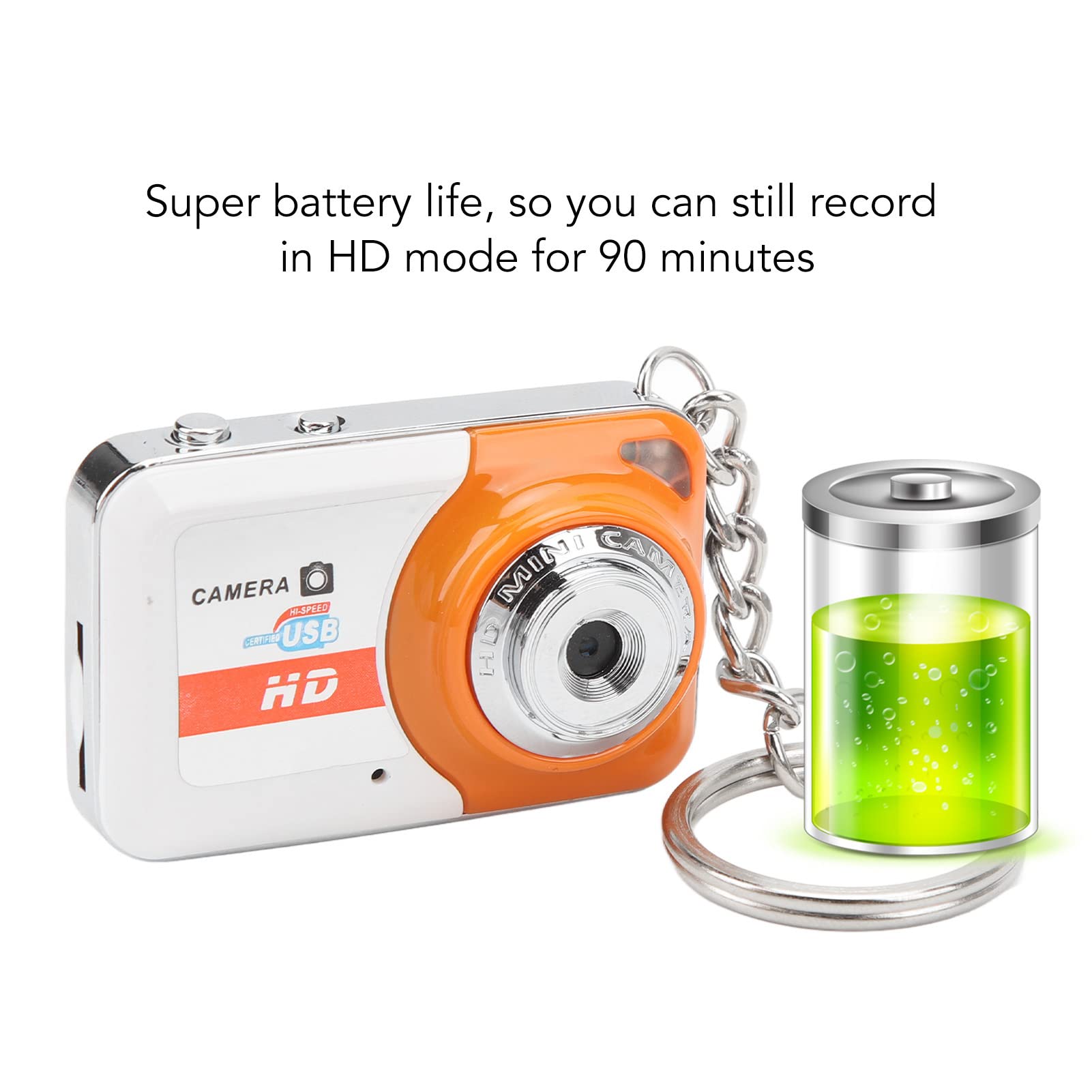 Compact Small Camera for Kids, Digital Camera with Various Functions, High Speed Connection, Motion Detection Gifts for Kids Student Children Teens Girl Boy (Orange)