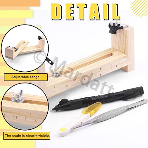 Mardatt 21Pcs Bracelet Jig Kit with Bracelet Maker Knotters Tool Kit, Adjustable Length Paracord Jig Lacing Needles Paracord FID Set for Wristband Braiding DIY Craft Bracelets Weaving