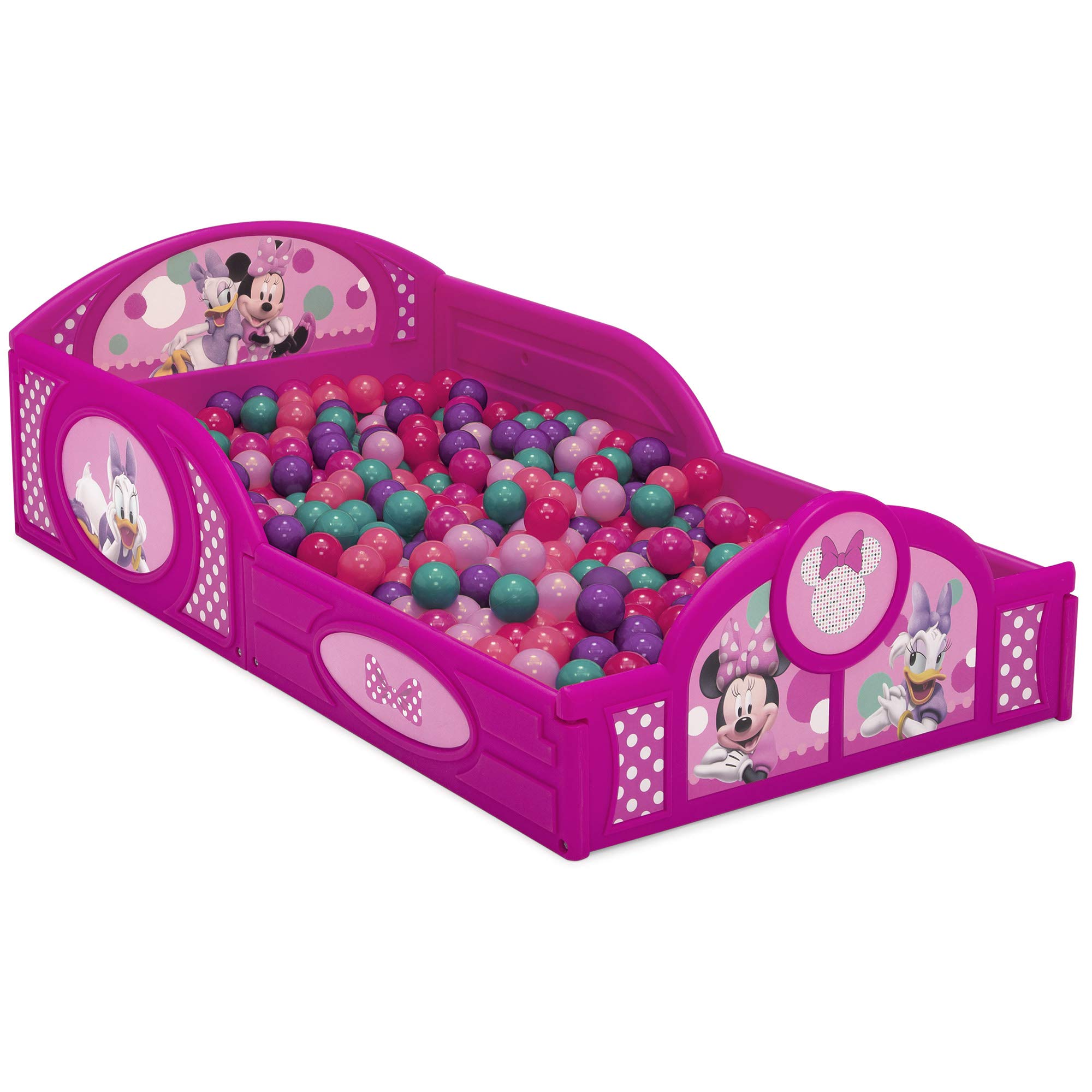 Delta Children Disney Frozen II Plastic Sleep and Play Toddler Bed with Attached Guardrails