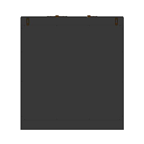 DHP Otum Bathroom 3 Door Mirrored Medicine Cabinet and Organizer, Surface Mount Wall Storage, Black