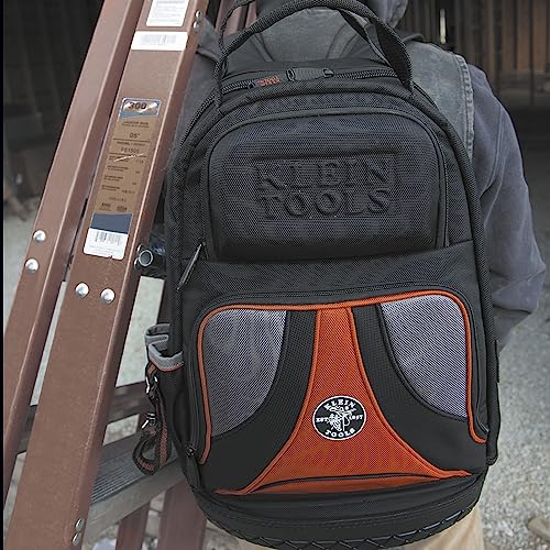 Klein Tools 55421BP-14 Tool Bag Backpack, Heavy Duty Tradesman Pro Tool Organizer / Tool Carrier with 39 Pockets and Molded Base