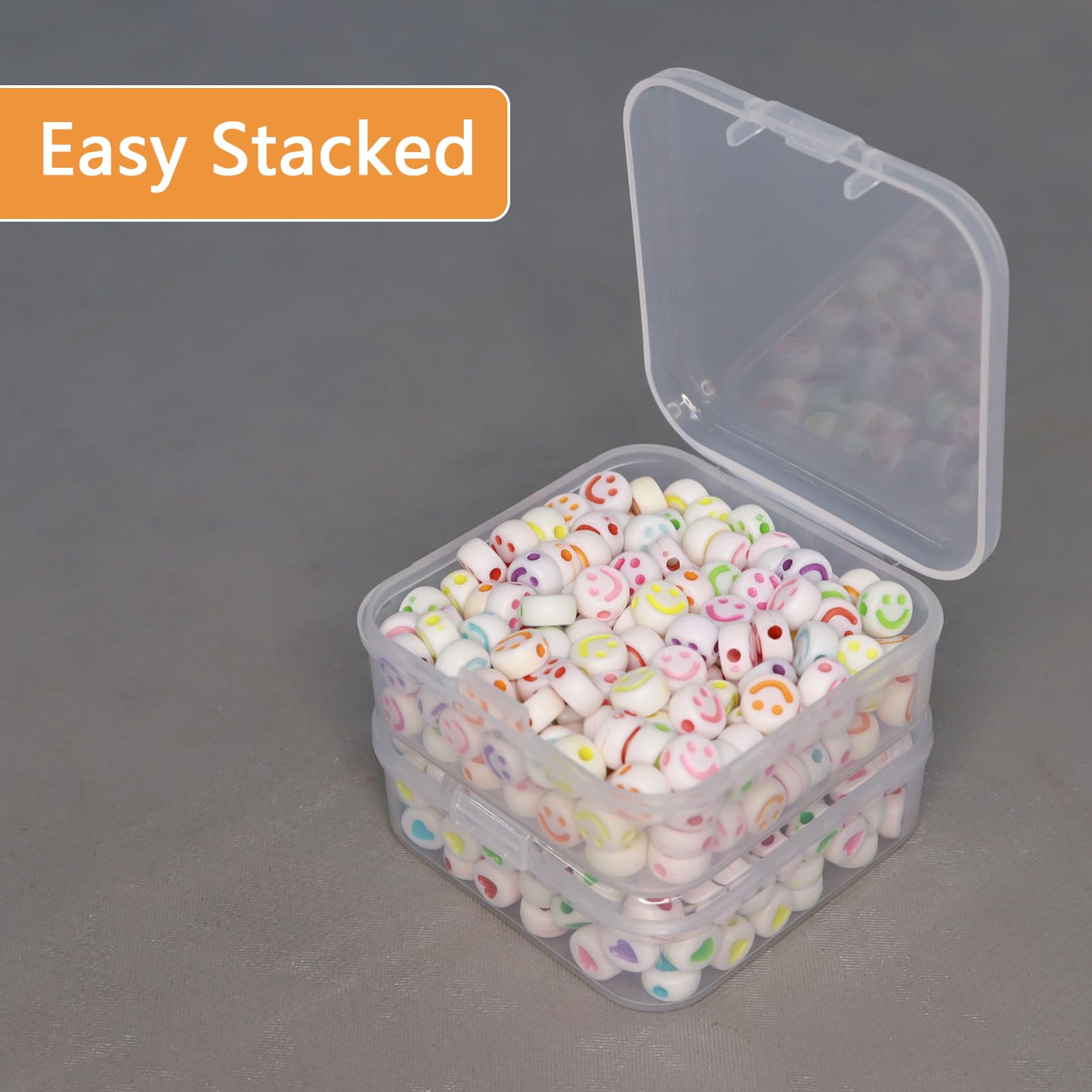 Mathtoxyz 36PCS Bead Organizer Box, Small Bead Organizers and Storage Containers Rectangle Bead Holder Plastic Cases for Clay Beads Bracelet Making DIY Jewelry Craft Nail