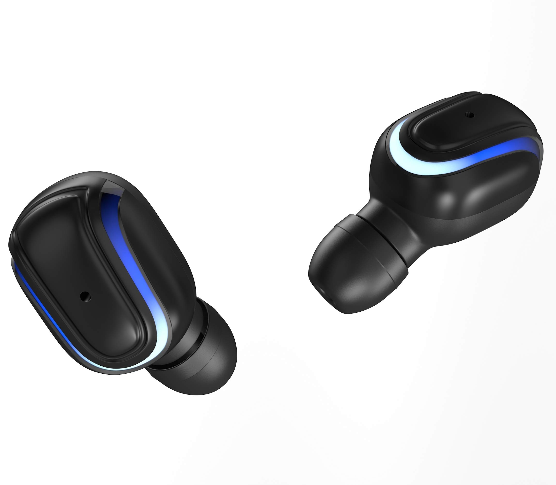 Compact Wireless Bluetooth 5.1 Noise Canceling Earbuds IPX7 Waterproof True Stereo Headphones 36 Hr Playtime Charging Case (with Built in Phone Charging Feature) in Ear Microphone for Sports Work Play