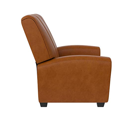 DHP Vertical Pushback, Camel Faux Leather Recliner