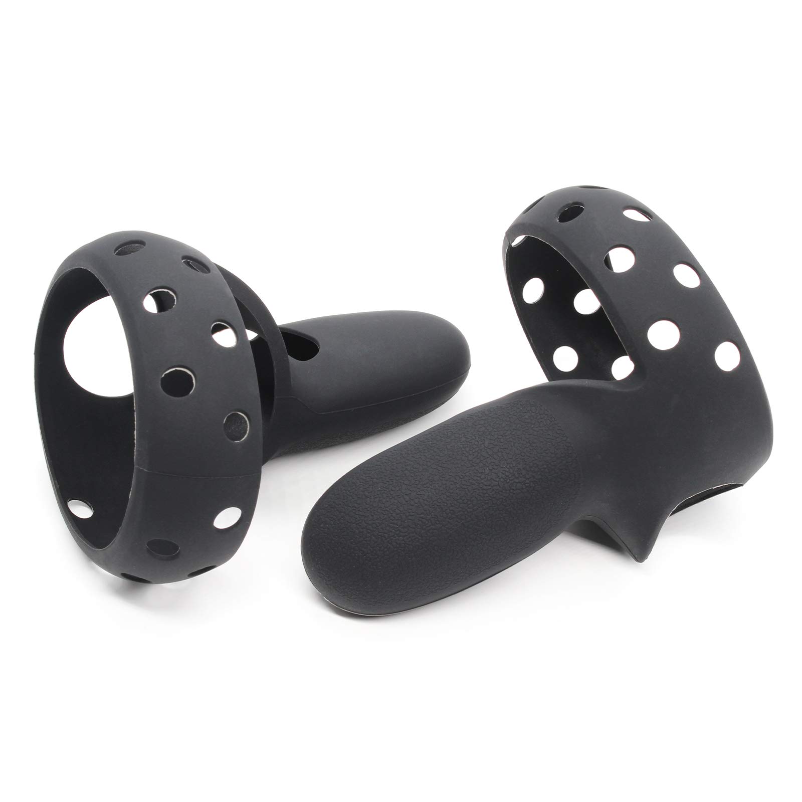 Controller Grip Cover For Oculus Quest 2, Silicone Skin Touch Controller Grip Guard Cover (Black)