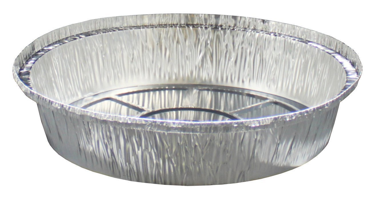 MontoPack 9 Inch Round Tin Foil Pans Disposable Aluminum - Freezer & Oven Safe - For Baking, Cooking, Storage & Reheating (100)