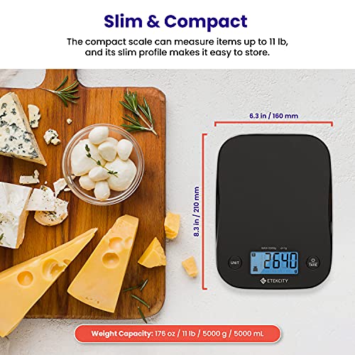 Etekcity Food Kitchen Scale, Digital Mechanical Weighing Scale, Grams and Oz for Weight Loss,Cooking, and Baking, Black