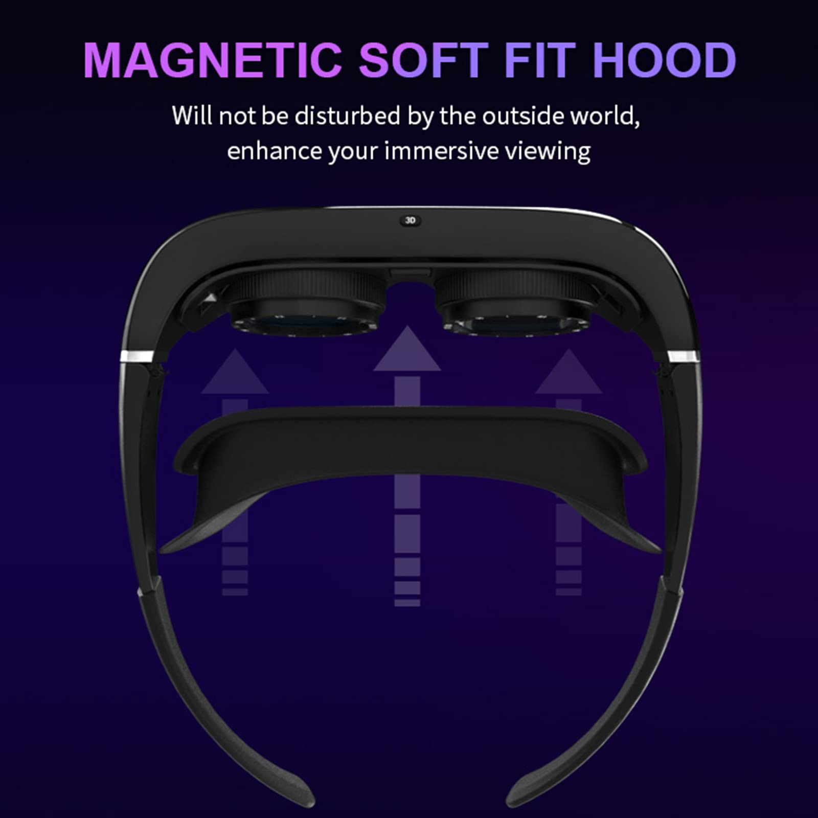 Docooler E812 Portable Video Glasses, 2.1-inch IPS 3K+ Display 1000+PPI 3D Head Mounted Binocular Display UAV Reality Video Glasses Compatible with PS4/PS5/Switch/Xbox/PC/Game Console