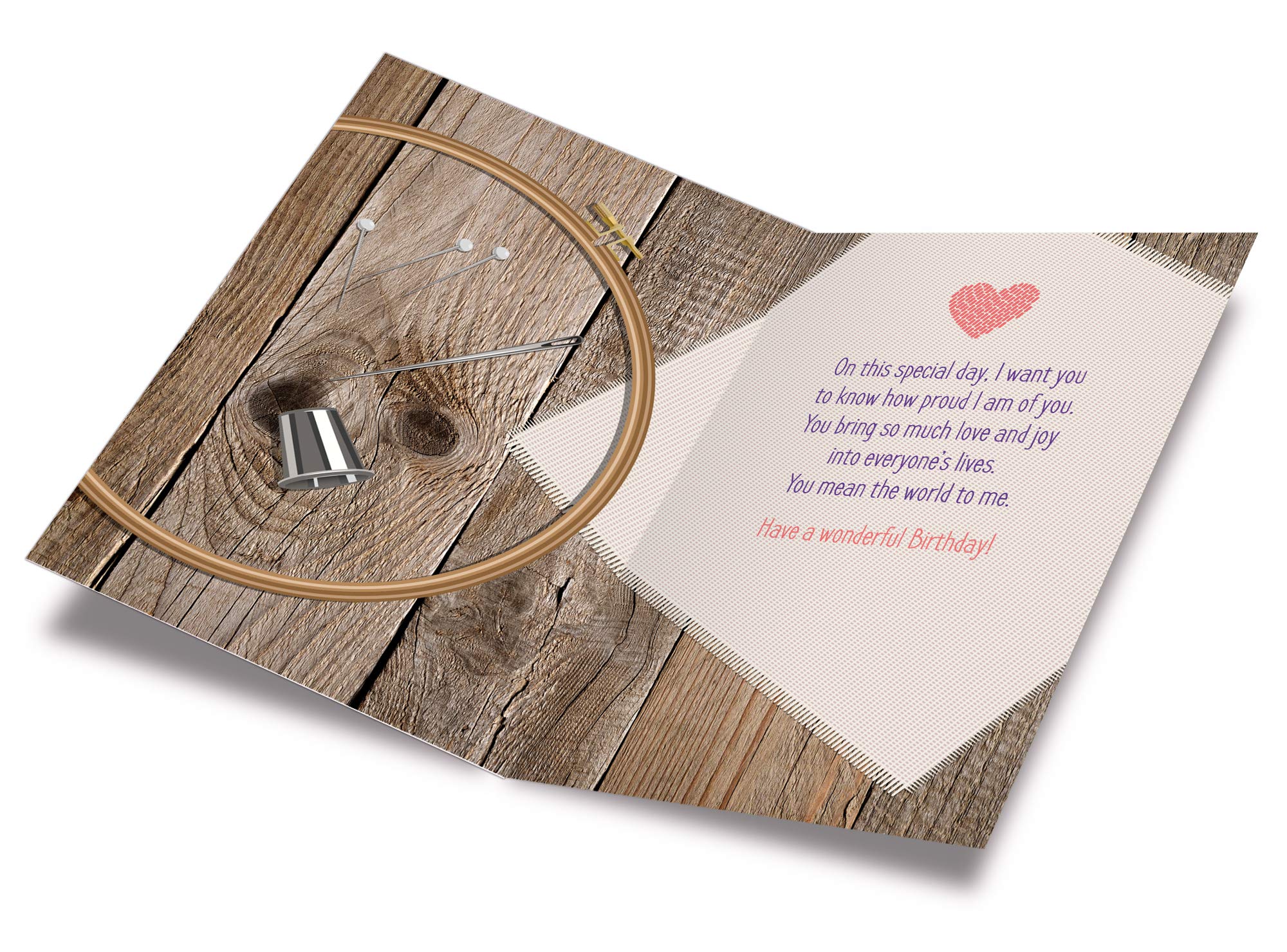Prime Greetings Happy Birthday Card For Daughter, Made in America, Eco-Friendly, Thick Card Stock with Premium Envelope 5in x 7.75in, Packaged in Protective Mailer